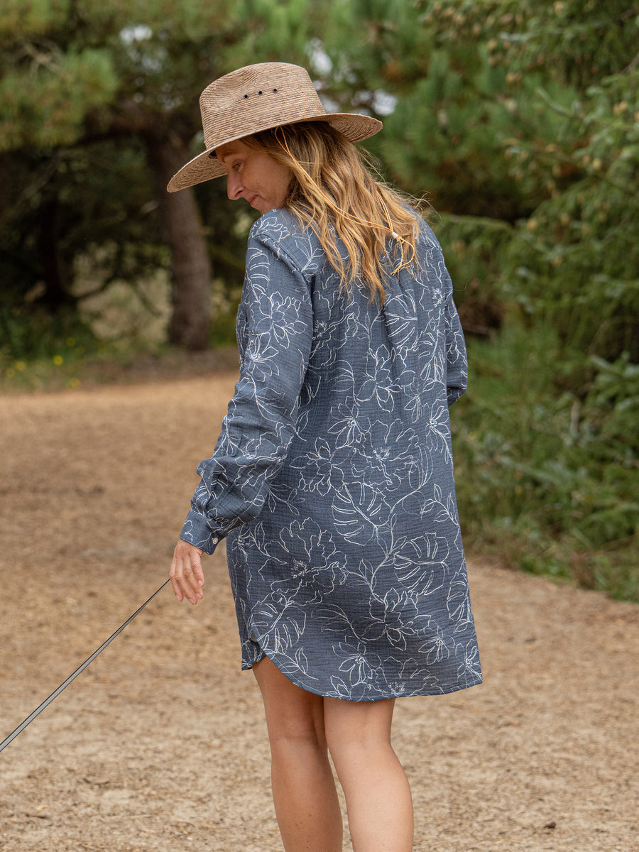 Blue Print Floral | Beach Button-Up – RipSkirt Australia