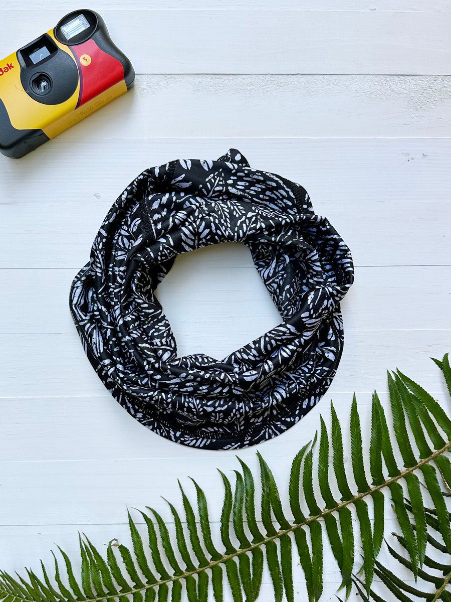 Inky Botanical Black | Sun Scarf – RipSkirt Australia